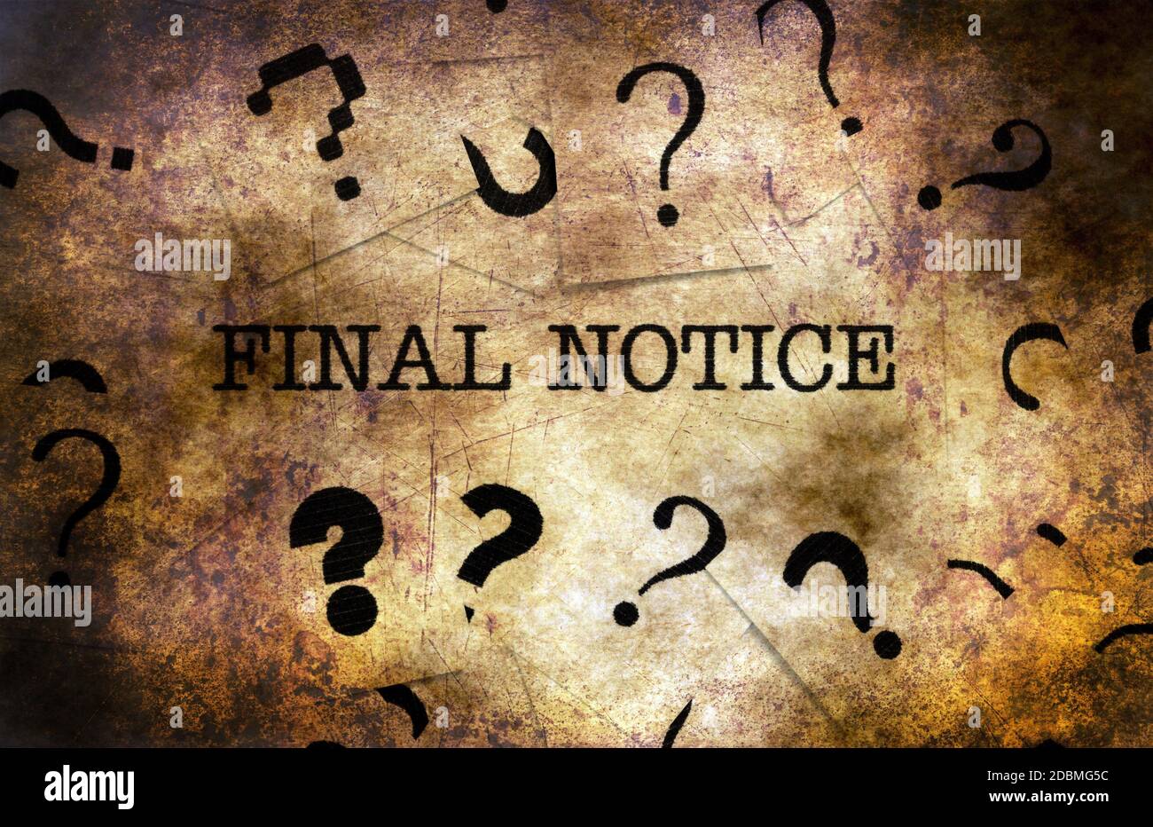 Final demand letter hi-res stock photography and images - Alamy