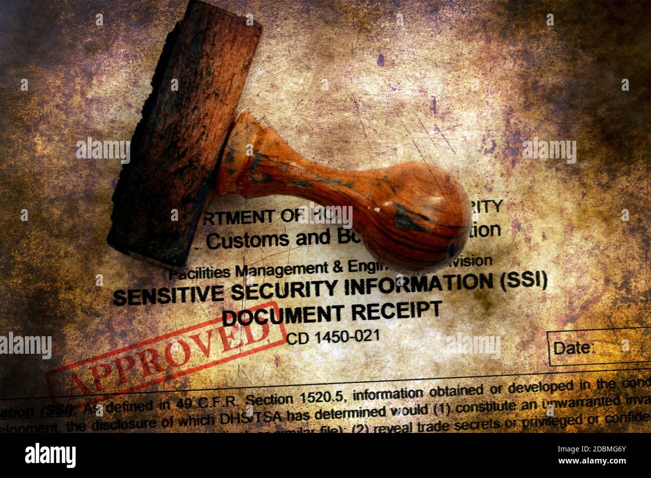 Sensitive security document approved Stock Photo - Alamy