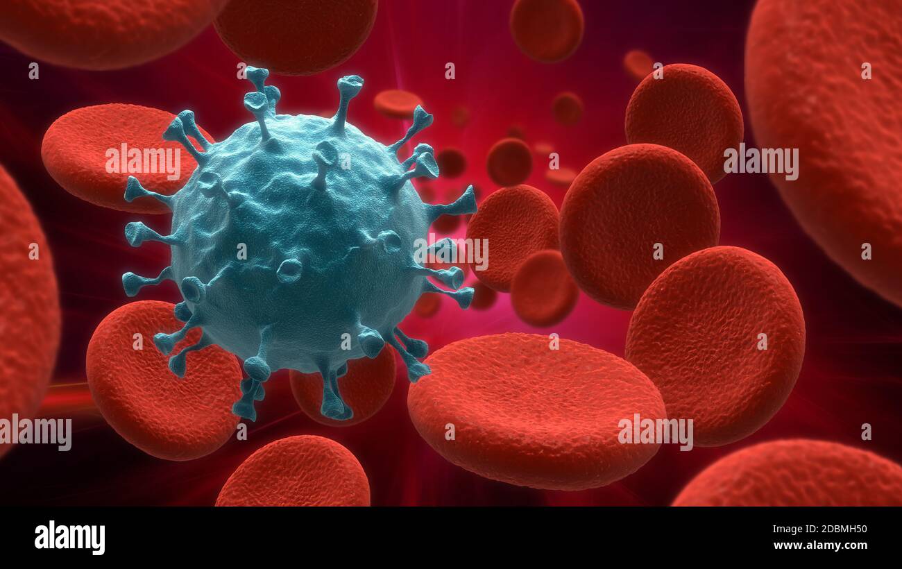 Blood cells and virus infection Stock Photo - Alamy