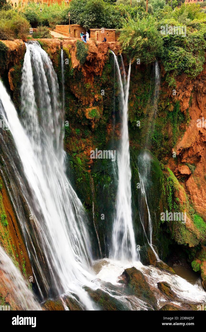 Ouzoud Waterfalls located in the Grand Atlas village of Tanaghmeilt, in ...