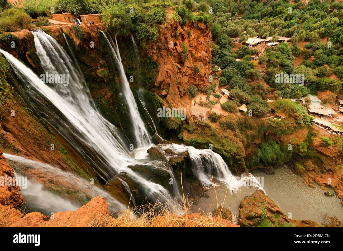 Ouzoud Waterfalls located in the Grand Atlas village of Tanaghmeilt, in ...