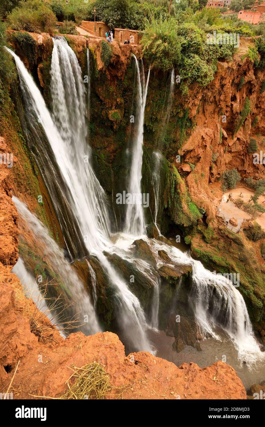 Ouzoud Waterfalls located in the Grand Atlas village of Tanaghmeilt, in ...