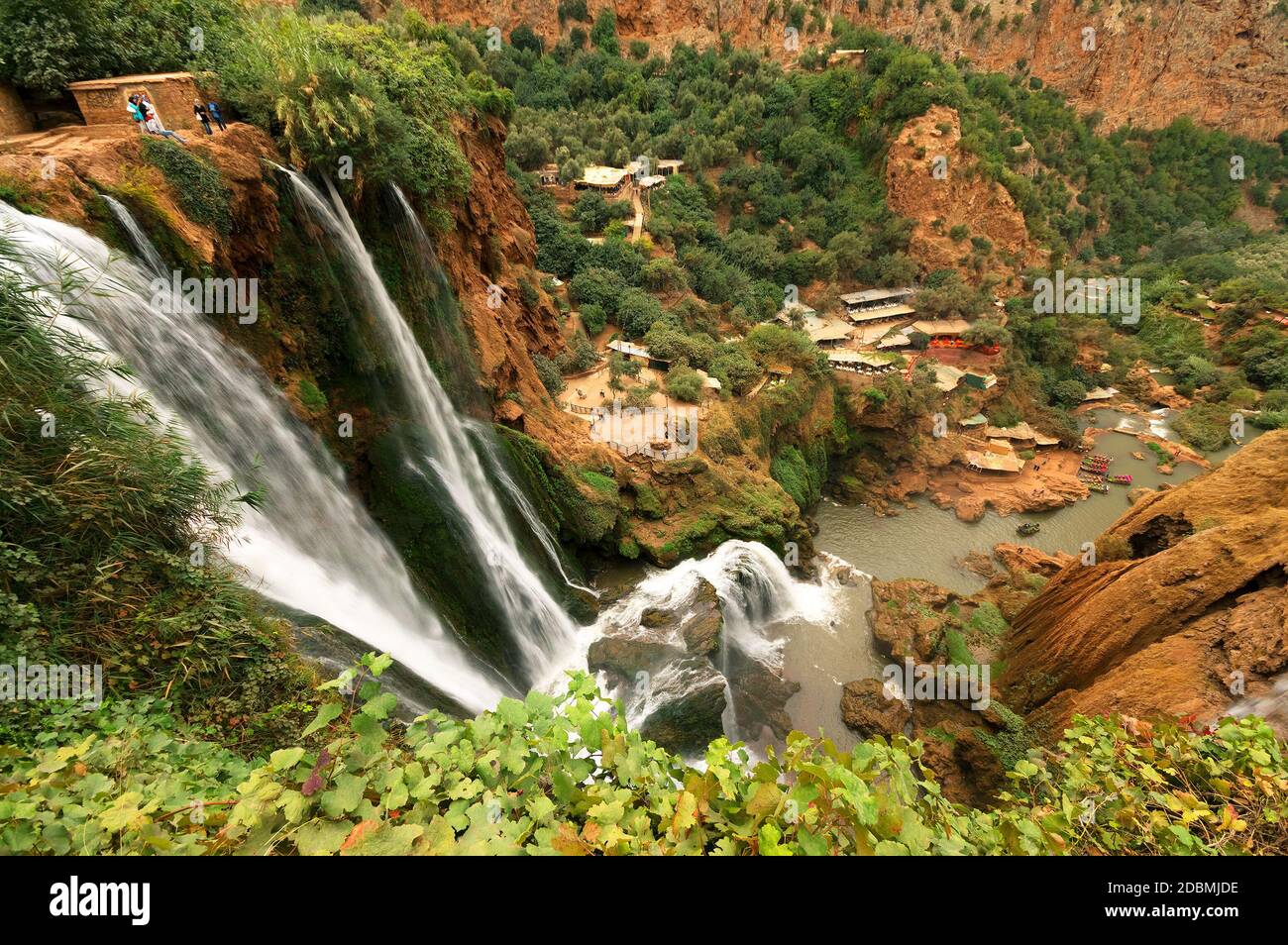 Ouzoud Waterfalls located in the Grand Atlas village of Tanaghmeilt, in ...