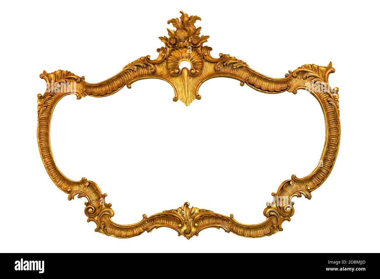 Medieval frame in gold isolated included clipping path Stock Photo - Alamy