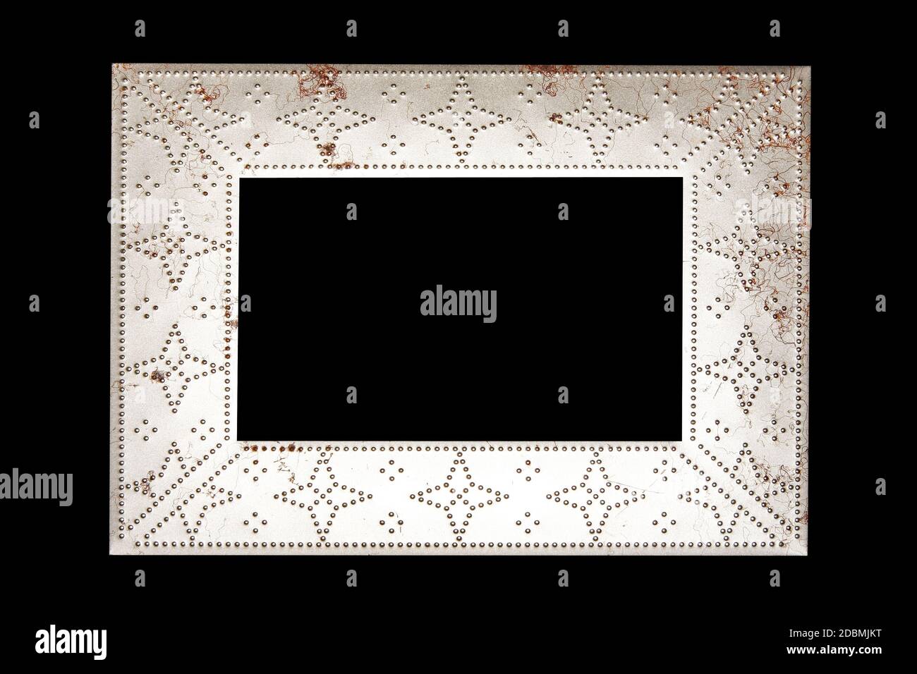 Old rusty frame isolated included clipping path Stock Photo - Alamy