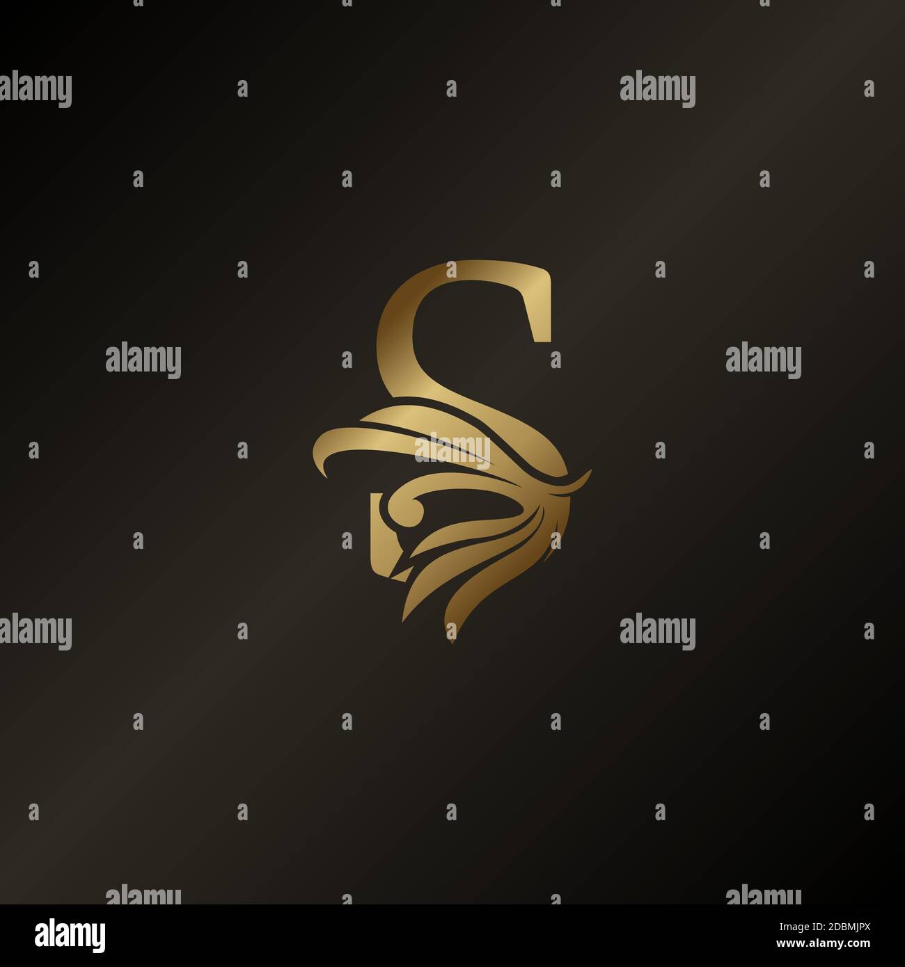 Monogram Letter S Luxury Swirl Ornate Decorative Logo Icon Vector ...