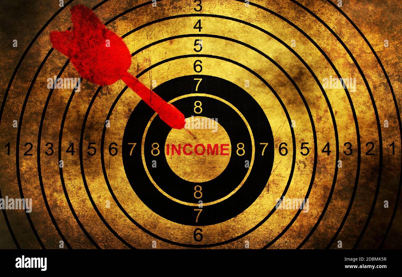 Income target grunge concept Stock Photo - Alamy