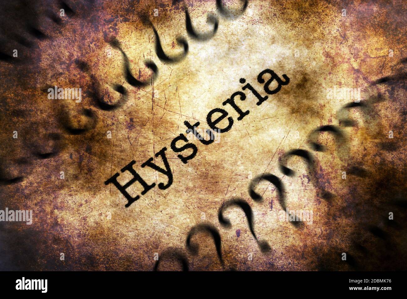 Hysteria disorder grunge concept Stock Photo - Alamy
