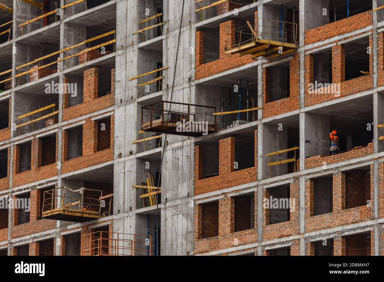 Multi-storey building. Construction of multi-storey residential ...