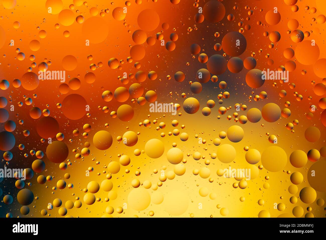 Close-up water and oil abstract in a rainbow lighting effect Stock ...