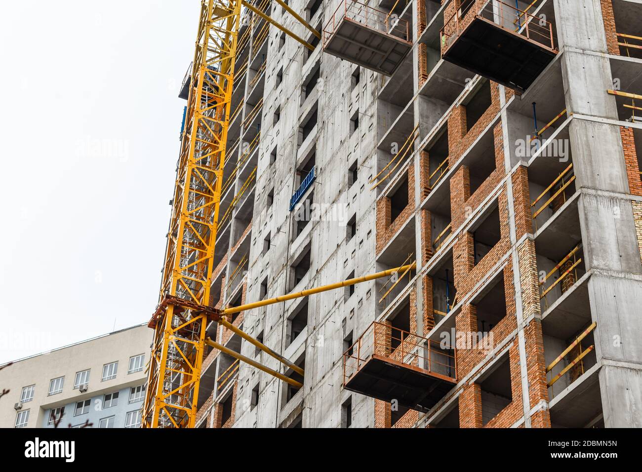 Big construction site A big construction site with cranes Stock Photo ...