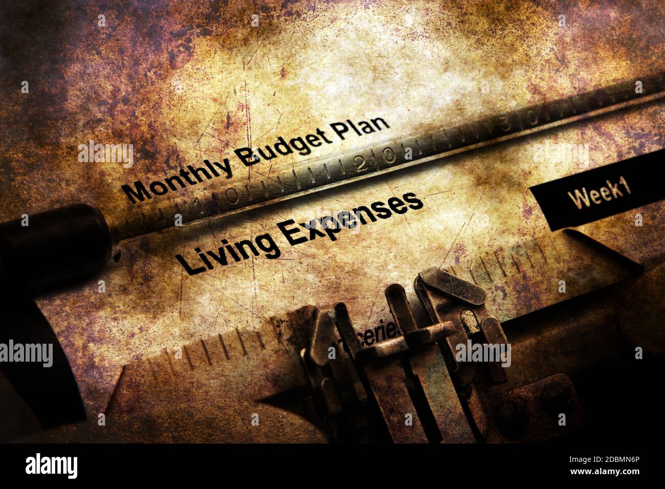 Monthly budget plan Living expenses Stock Photo - Alamy