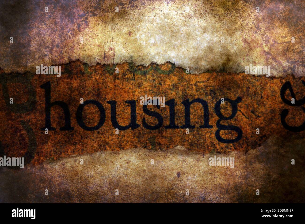 Housing torn paper grunge concept Stock Photo - Alamy