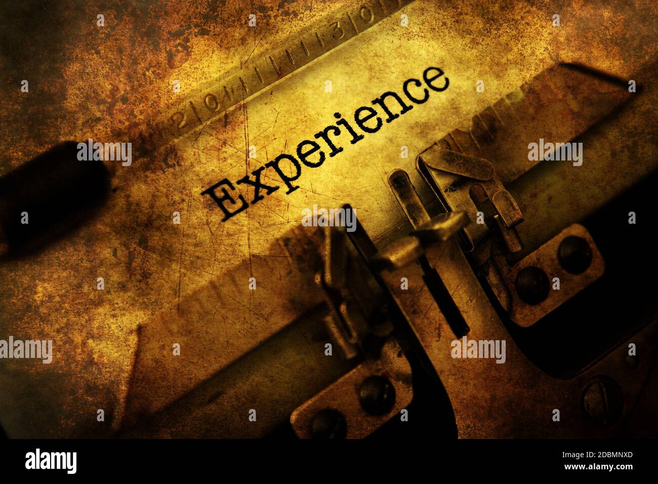 Experience text on vintage typewriter Stock Photo - Alamy