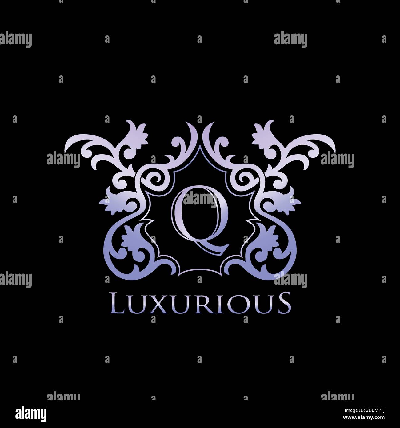 Metal Luxury Letter Q Elegant Logo Badge. Luxurious Letter Initial ...