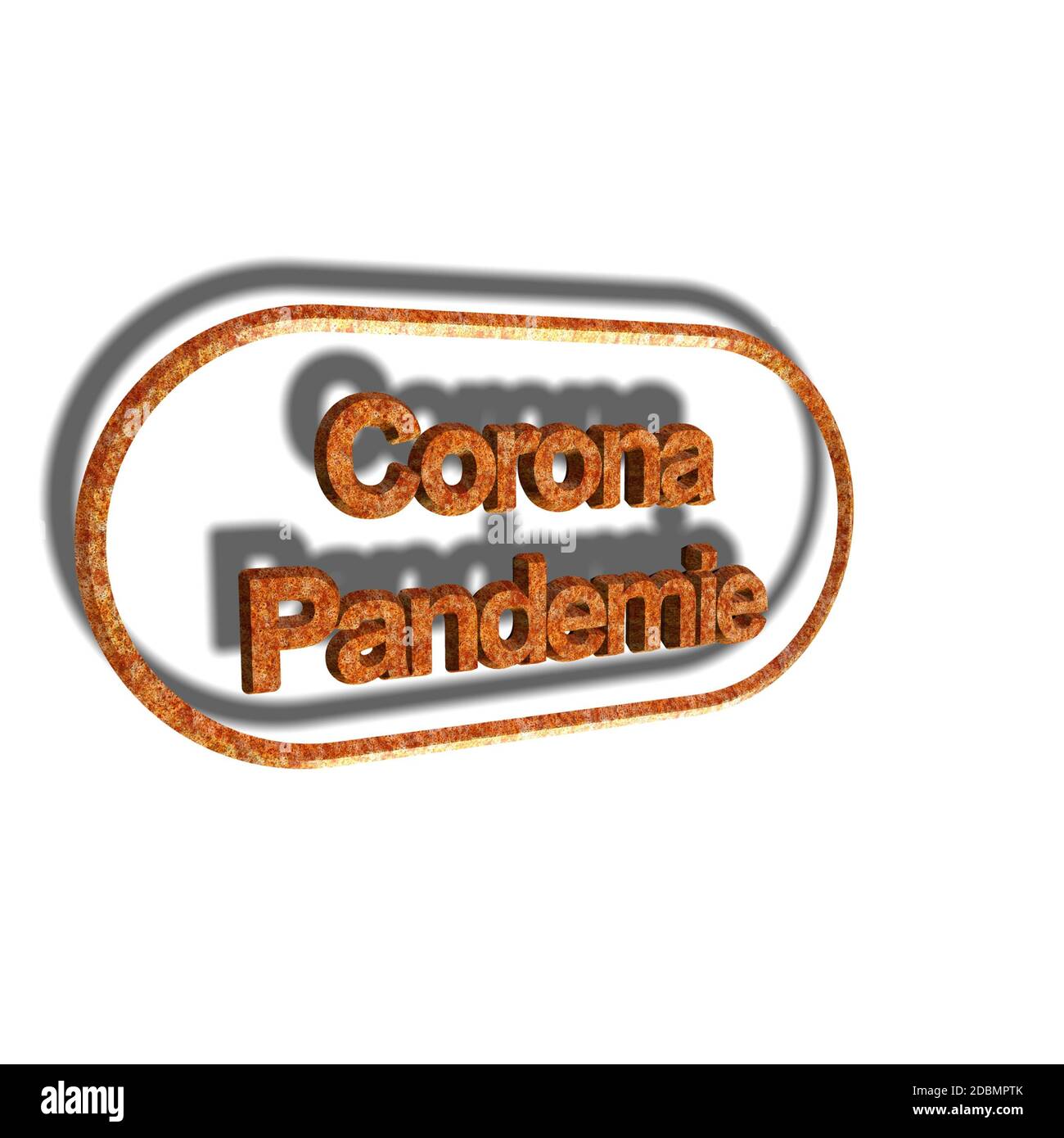 Corona pandemic - Word or text as 3D illustration, 3D rendering Stock ...