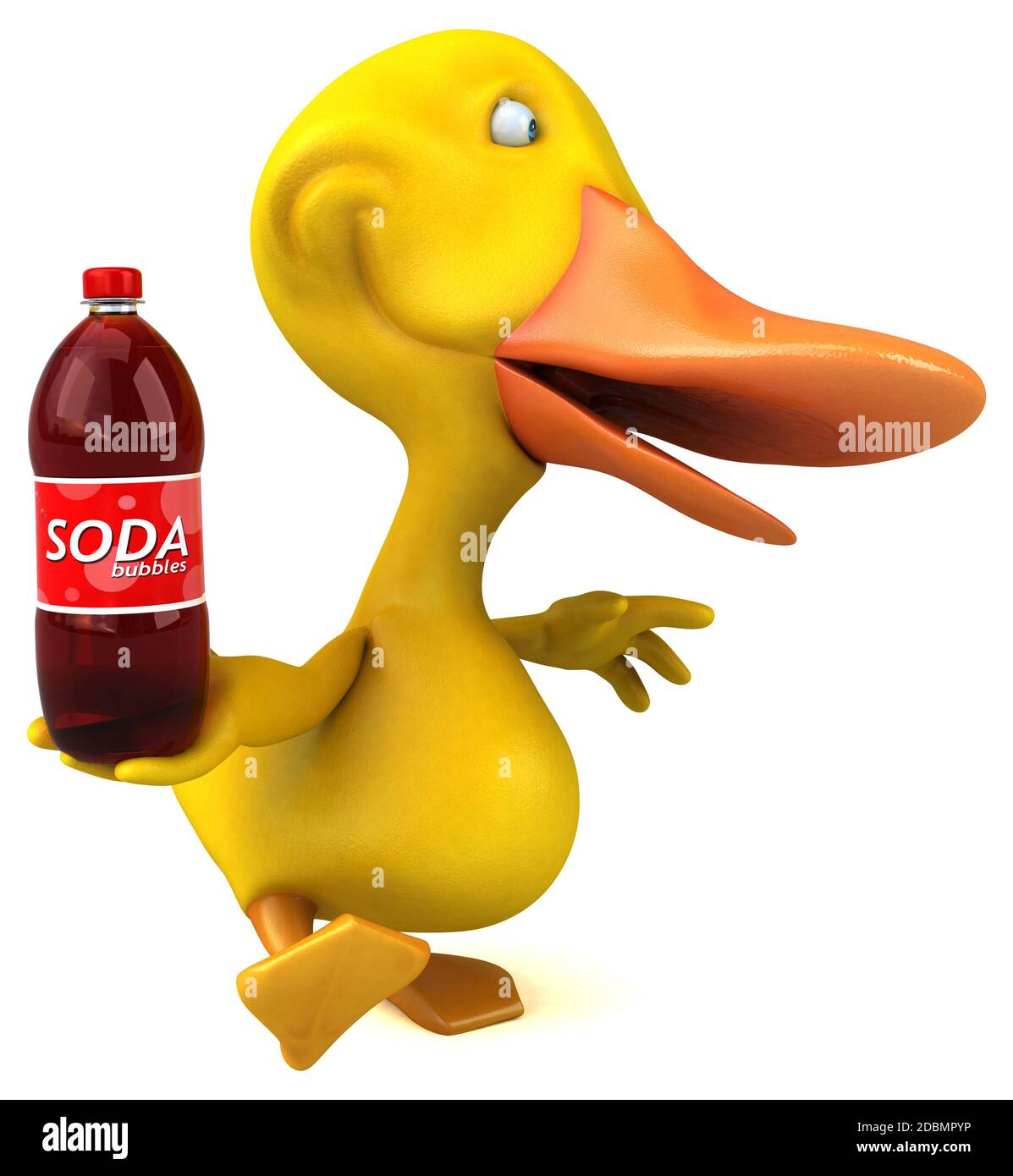 Fun duck - 3D Illustration Stock Photo - Alamy