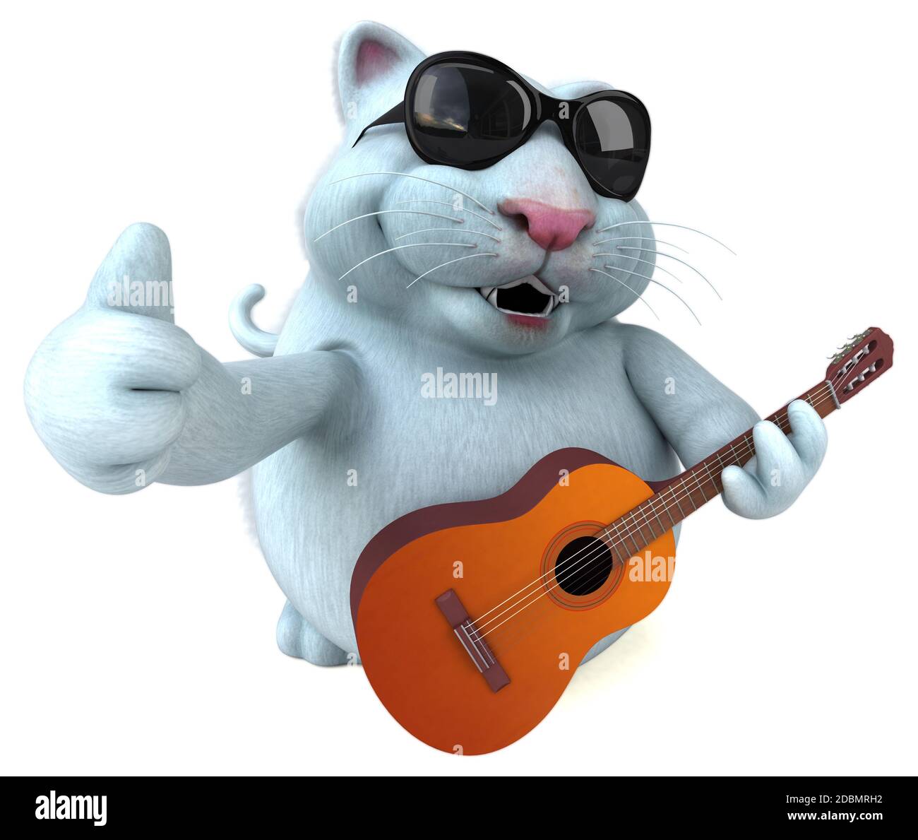 Fun cat - 3D Illustration Stock Photo - Alamy