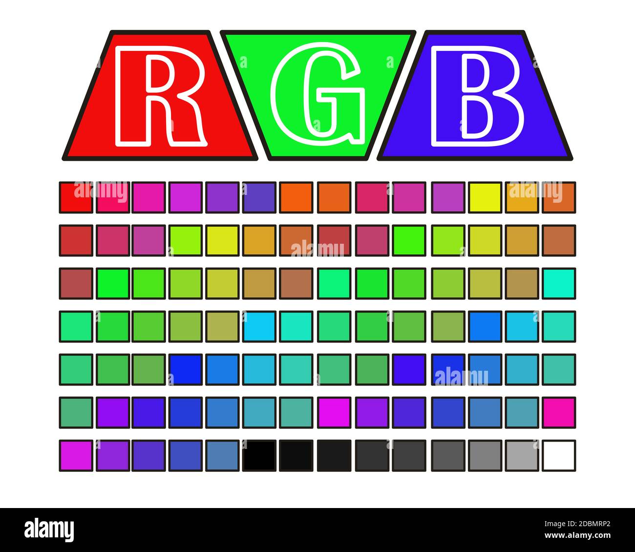 Coloured squares graphic Cut Out Stock Images & Pictures - Alamy
