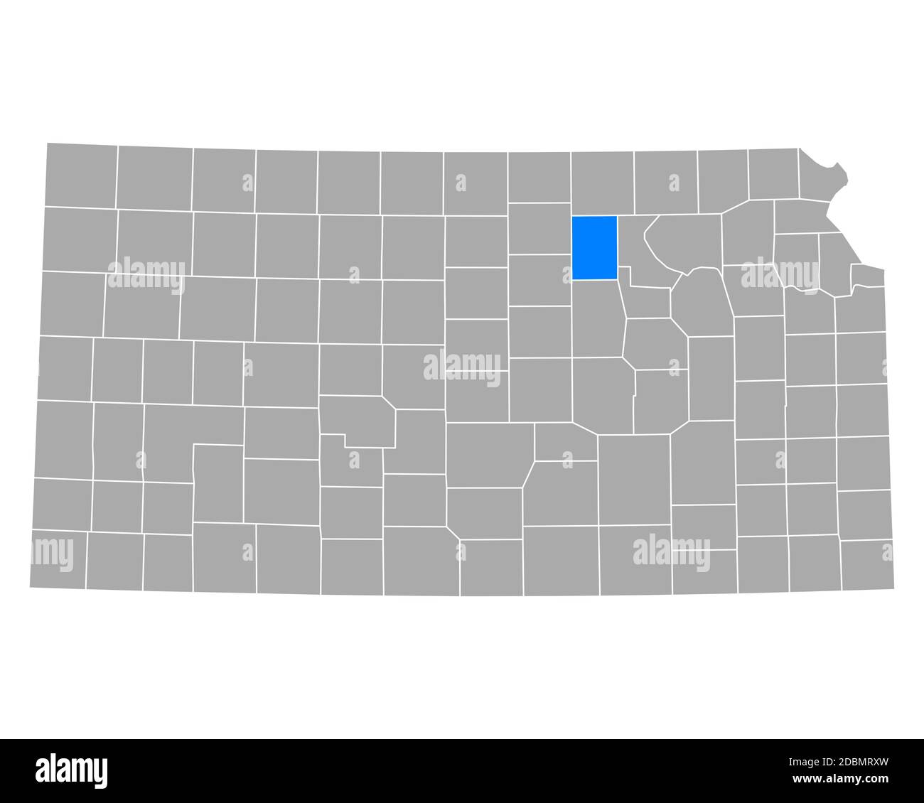 Map of Clay in Kansas Stock Photo - Alamy