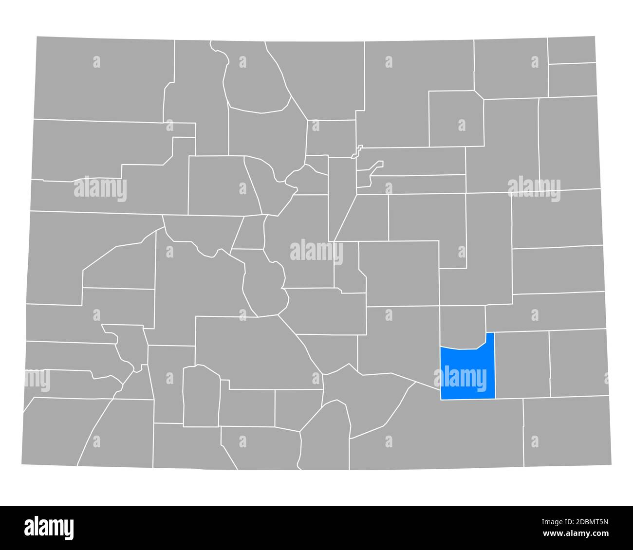 Map of Otero in Colorado Stock Photo - Alamy