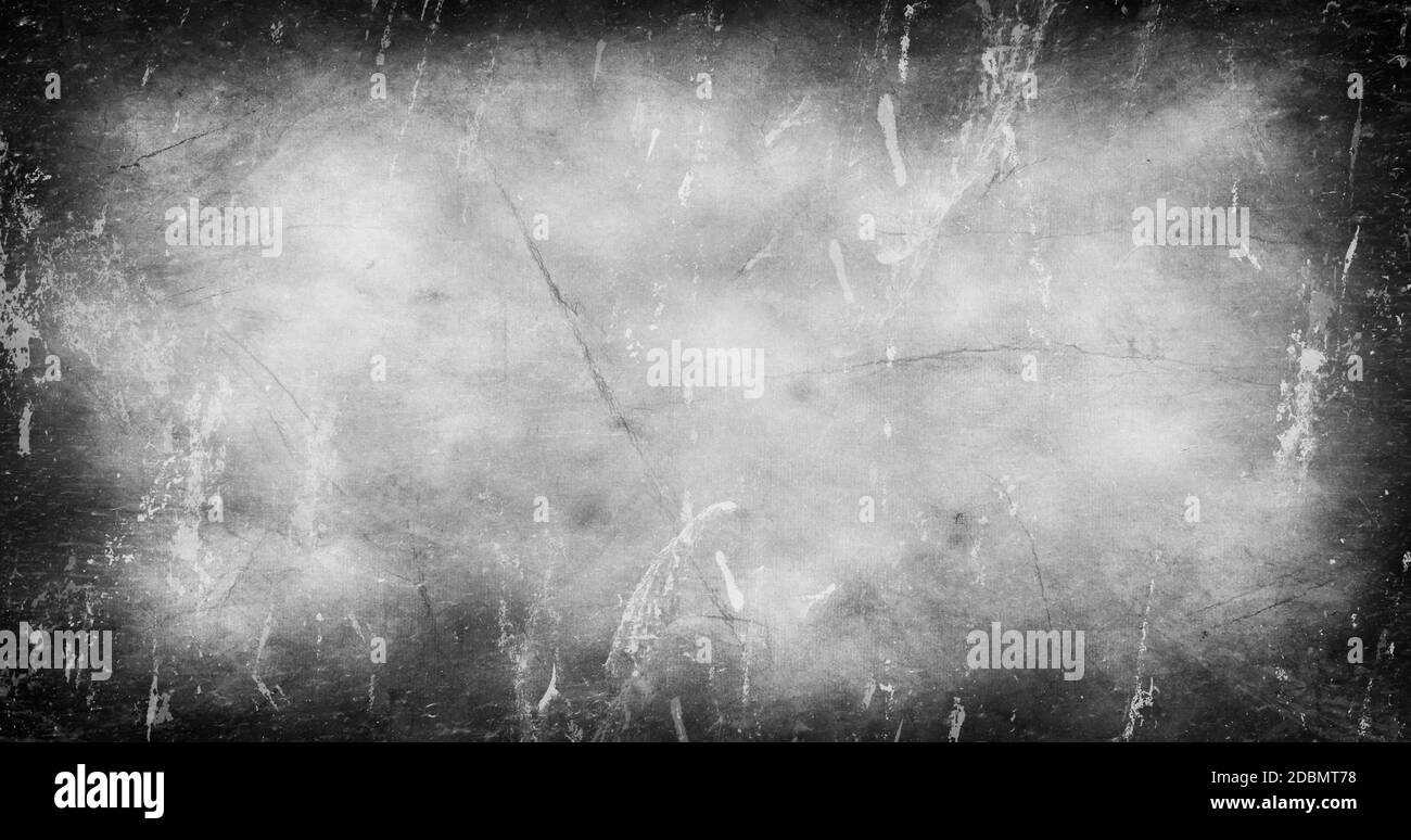 Grunge black and white overlay texture. Abstract surface dust, scratches and rough background ...