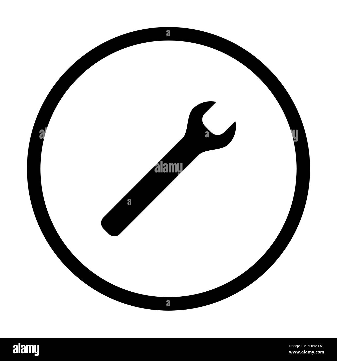 Wrench and circle Stock Photo - Alamy