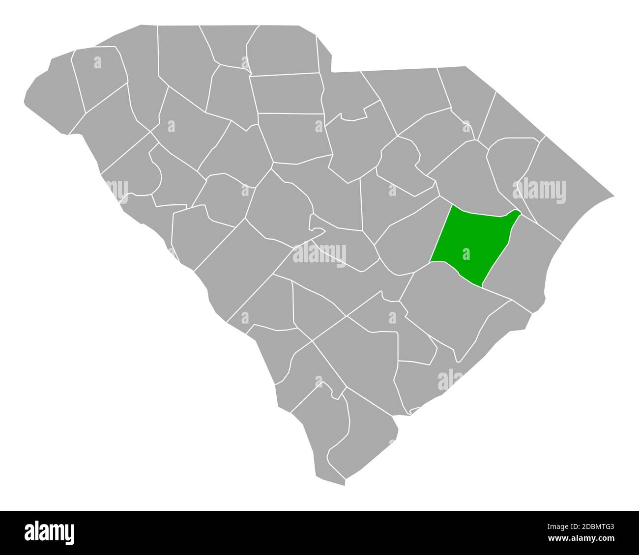 Map of Williamsburg in South Carolina Stock Photo - Alamy