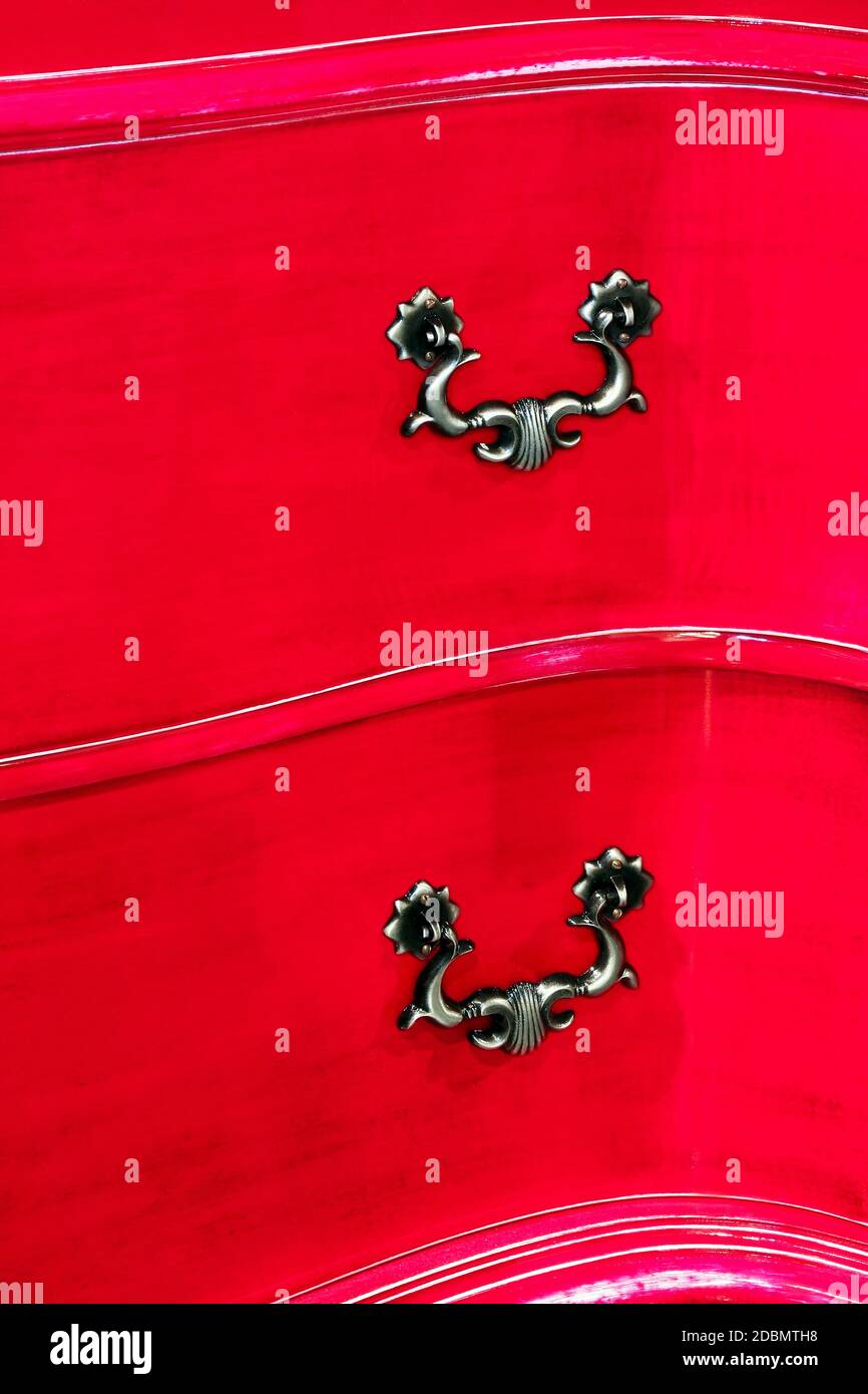 Close up shot of classic style drawers Stock Photo - Alamy