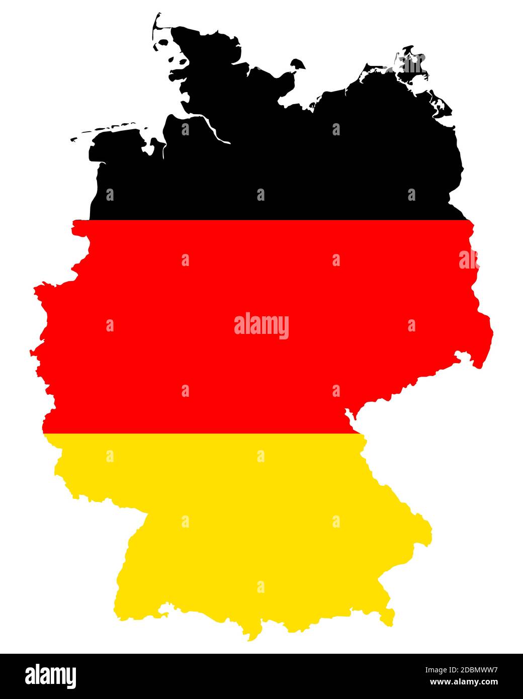 Fahne in Landkarte von Deutschland Stock Photo - Alamy