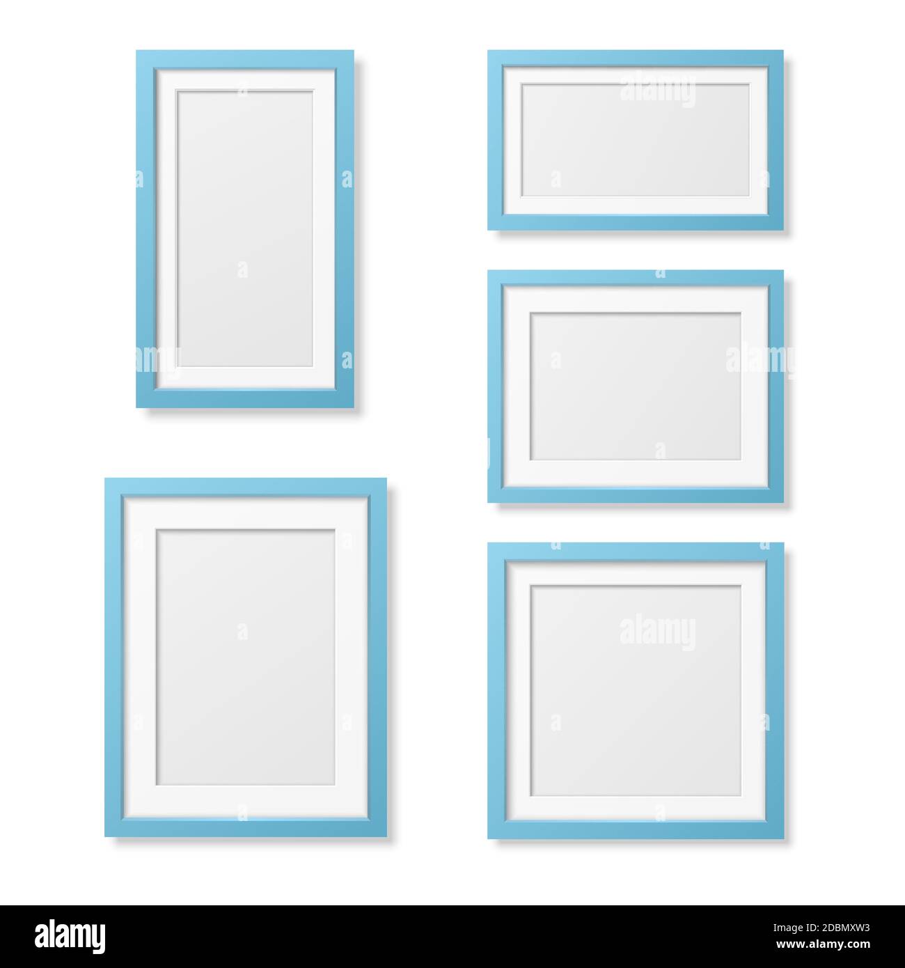 Vector 3D Reaistic Wooden or Plastic Simple Modern Minimalistic Blue ...