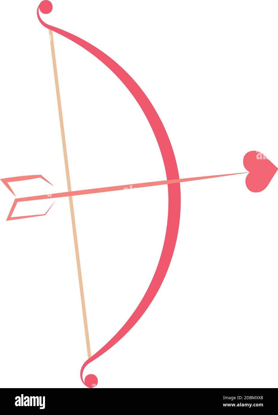 Isolated romantic arrow and arch pink love icon- Vector Stock Vector ...