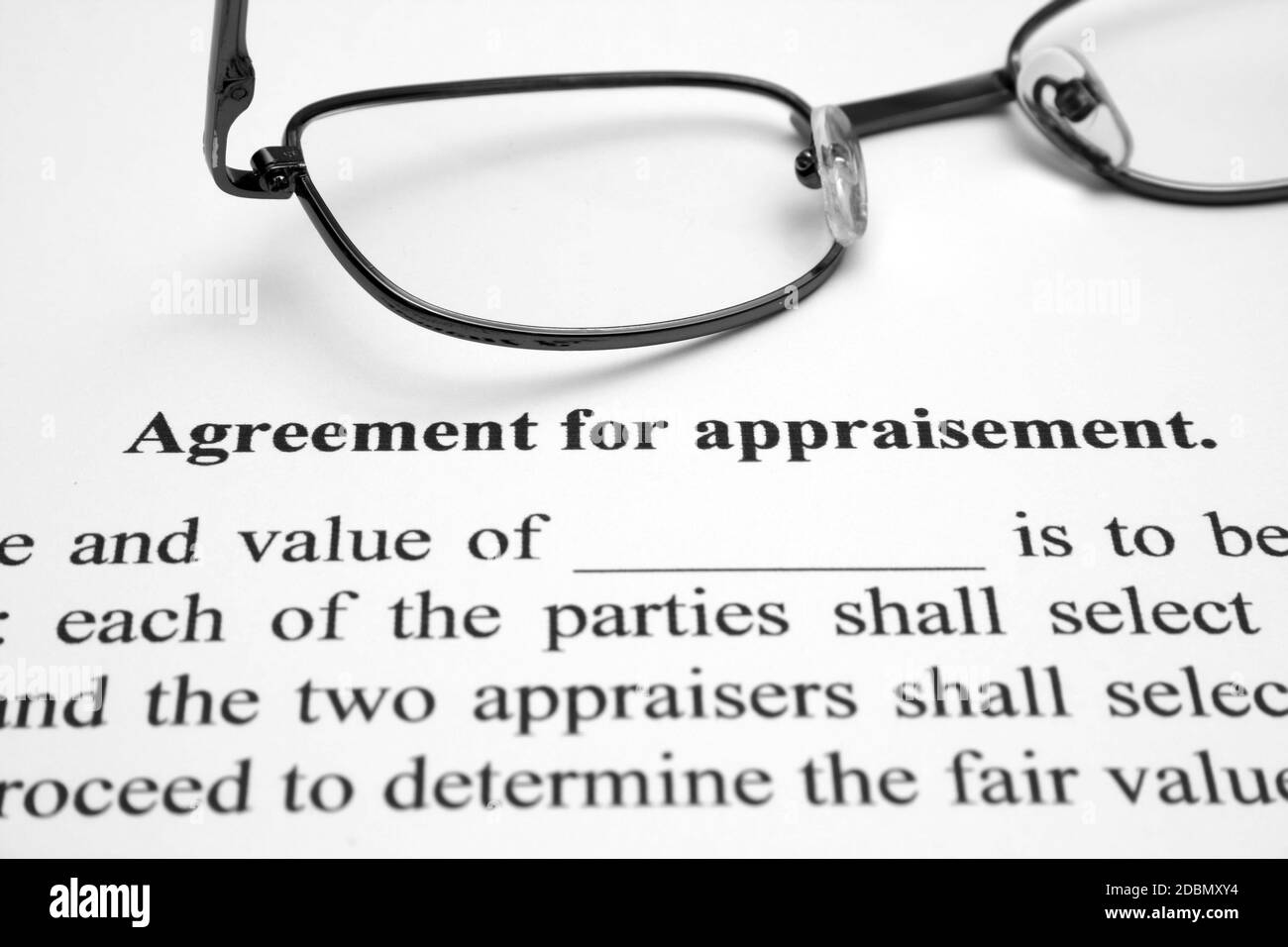 Agreement for aparaisement Stock Photo - Alamy