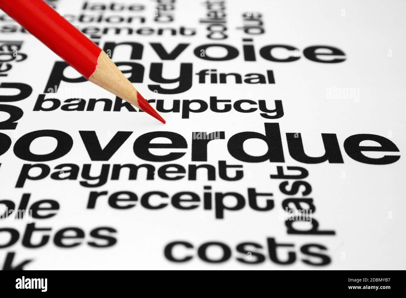 Overdue word hi-res stock photography and images - Alamy