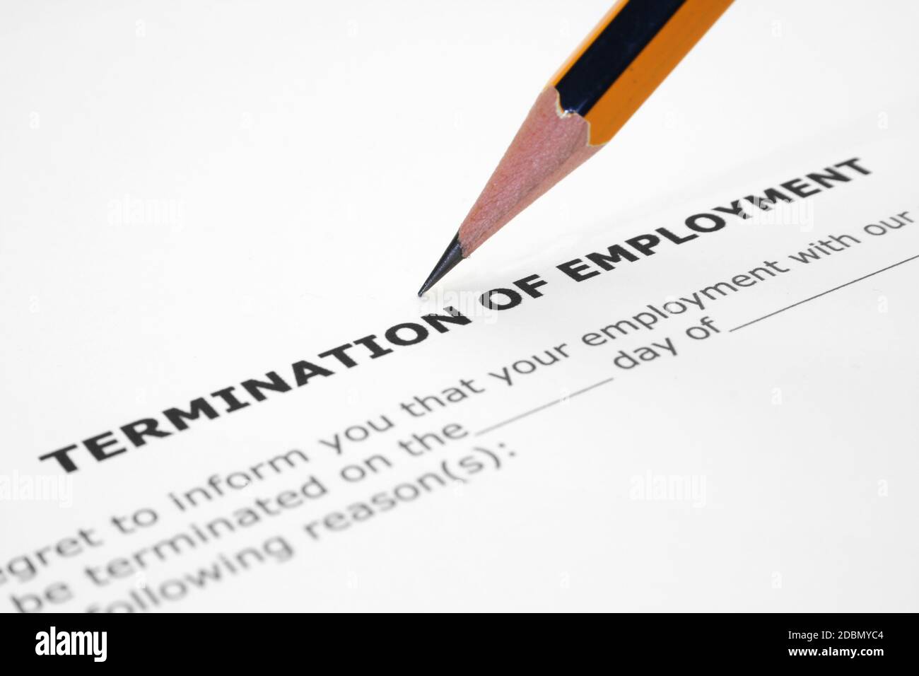 Termination of employment Stock Photo - Alamy