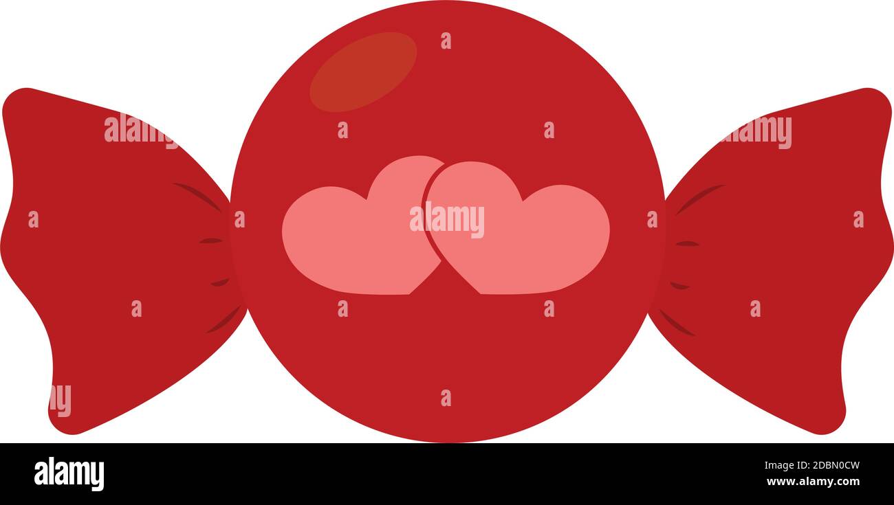 Isolated romantic hearth candy love icon- Vector Stock Vector Image ...