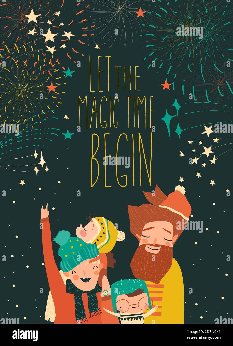 Happy father son celebrate Stock Vector Images - Alamy