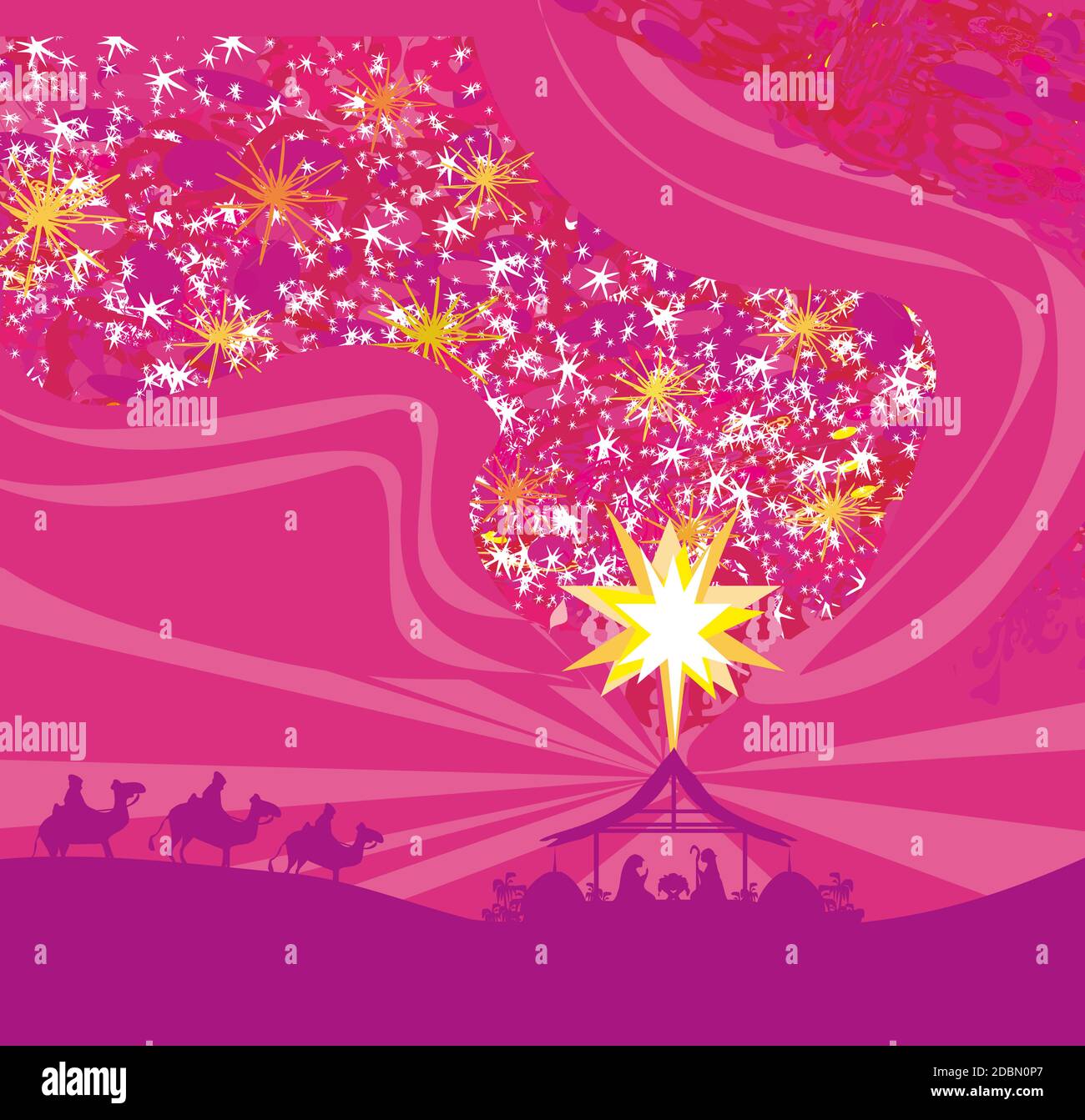 Biblical scene - birth of Jesus in Bethlehem Stock Photo - Alamy