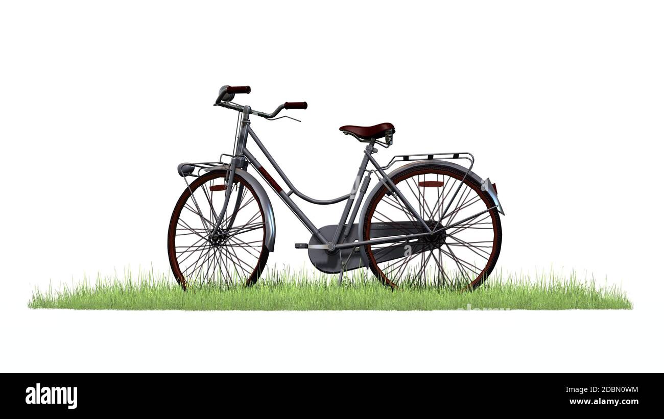 Bicycle - isolated on white background Stock Photo - Alamy