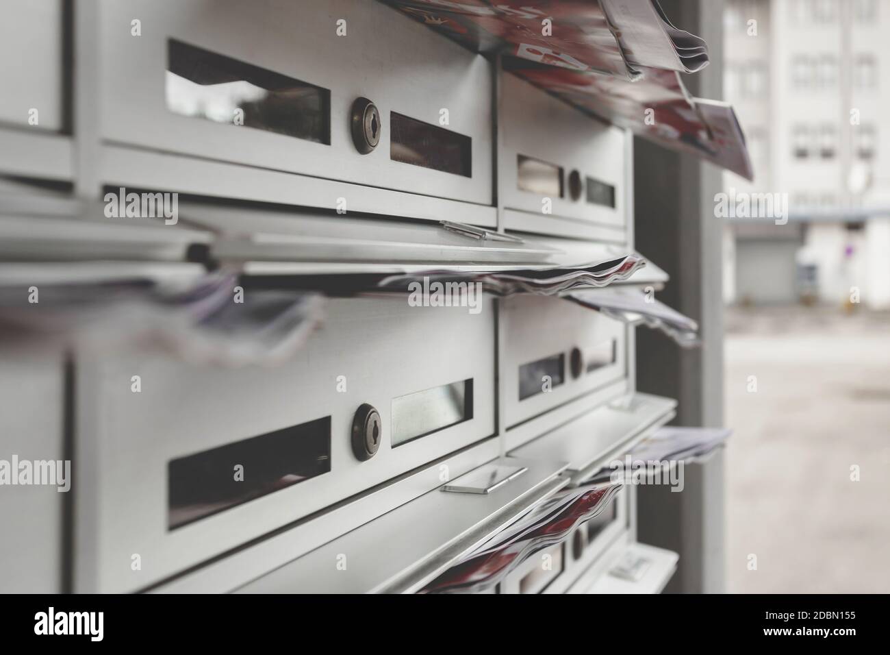 Mail post boxes in apartment hi-res stock photography and images - Alamy