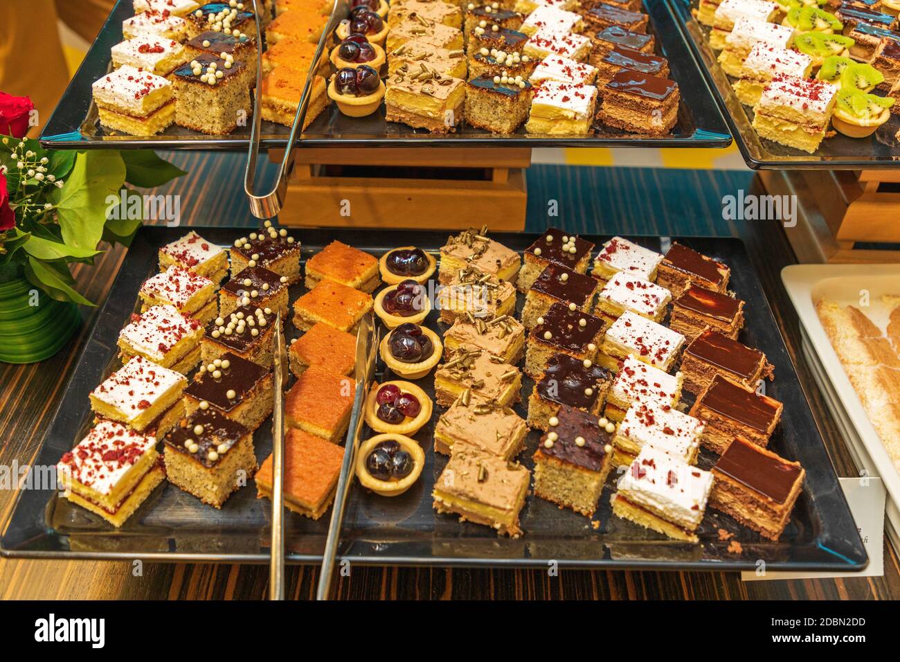 Cakes Sweet Variety Dessert Party Food Tray Stock Photo - Alamy