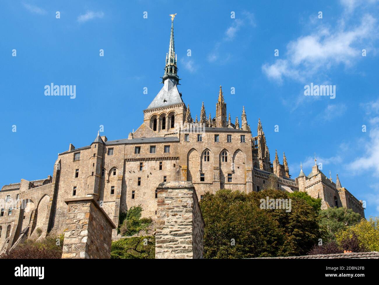 Mont-Saint-Michel, island with the famous abbey, Normandy, France Stock ...