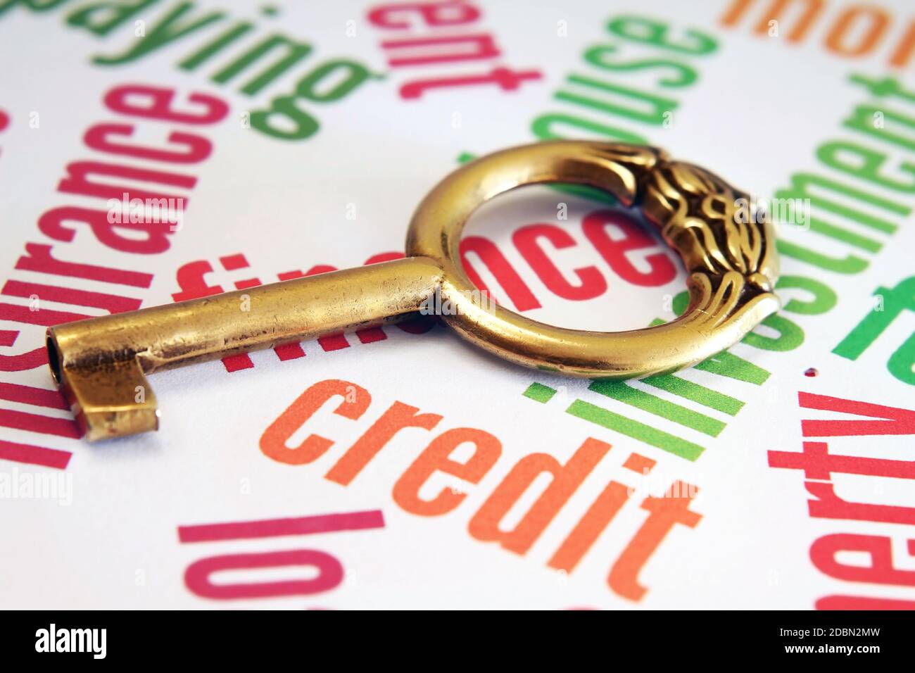 Credit and key concept Stock Photo - Alamy