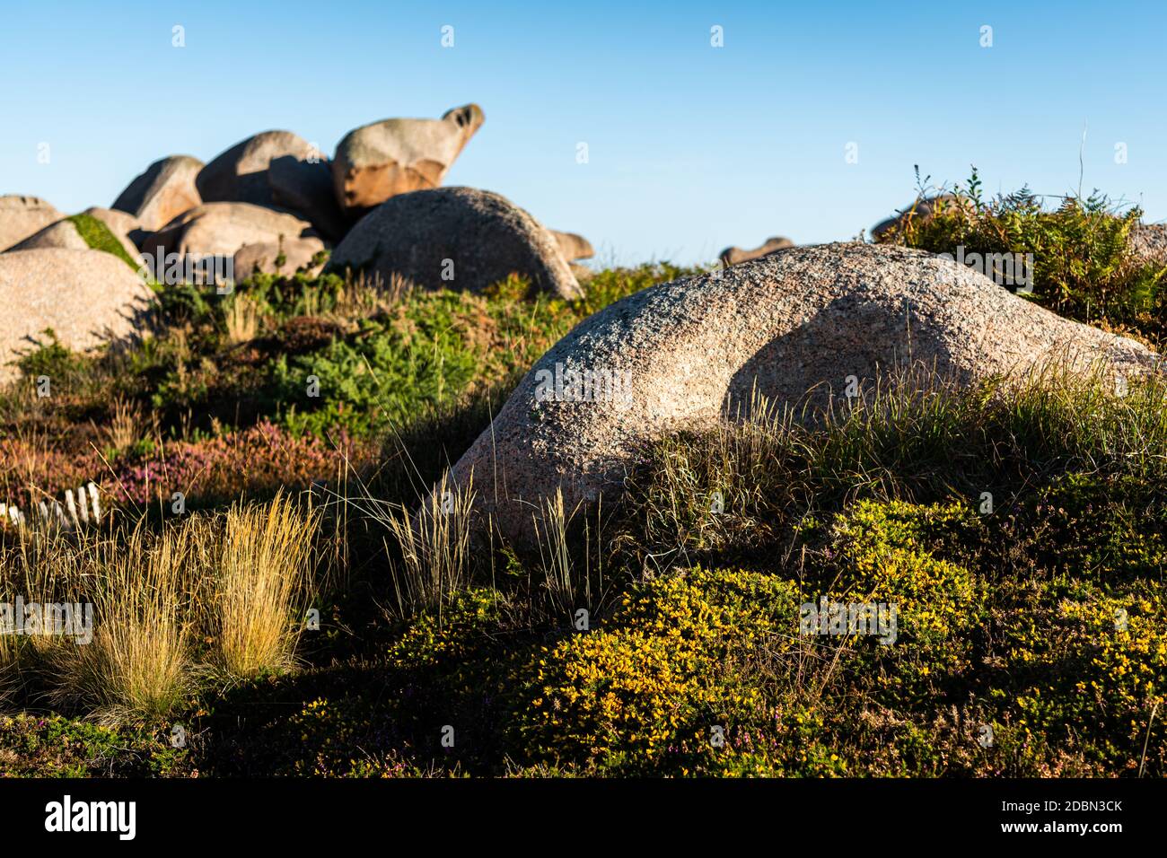 Interesting rock formation on Pink Granite Coast in northern Brittany ...