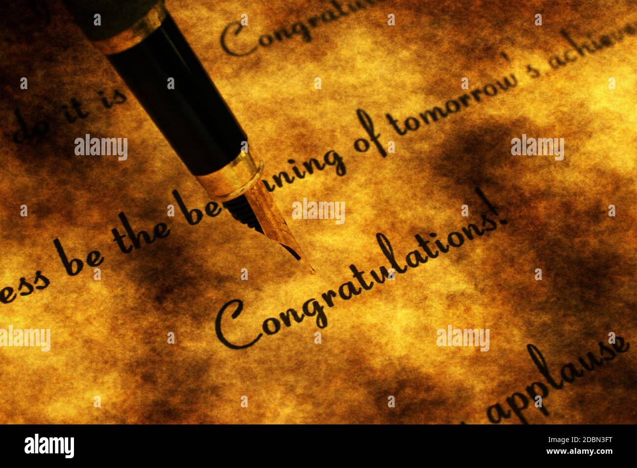 Congratulation text fountain pen hi-res stock photography and images ...