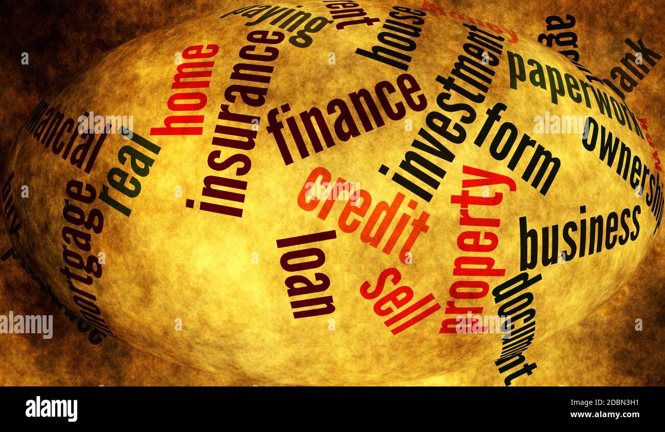 Finance word cloud Stock Photo - Alamy