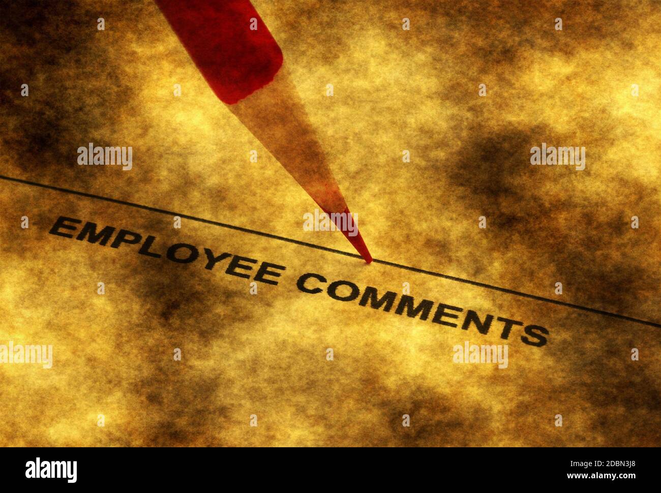 Employee comments grunge concept Stock Photo - Alamy