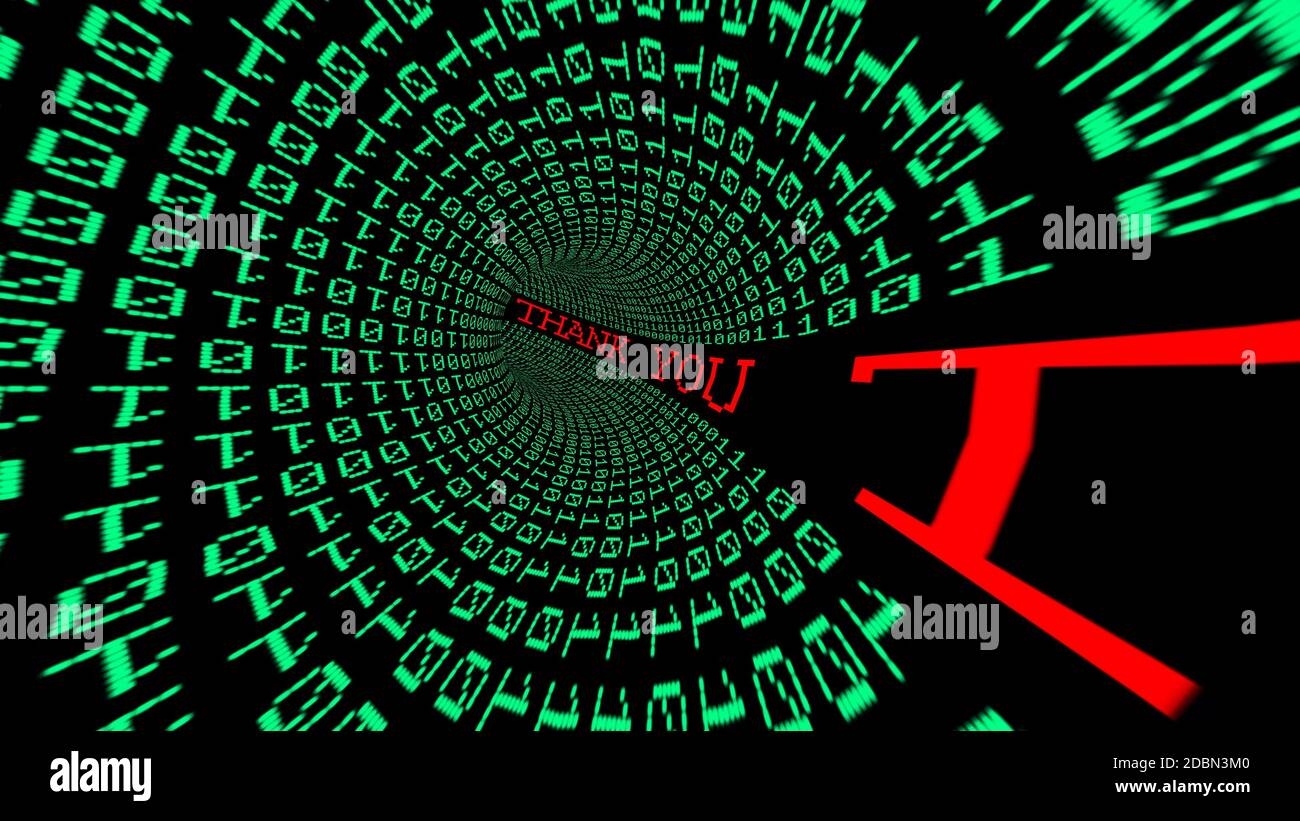 Thank you data tunnel Stock Photo - Alamy