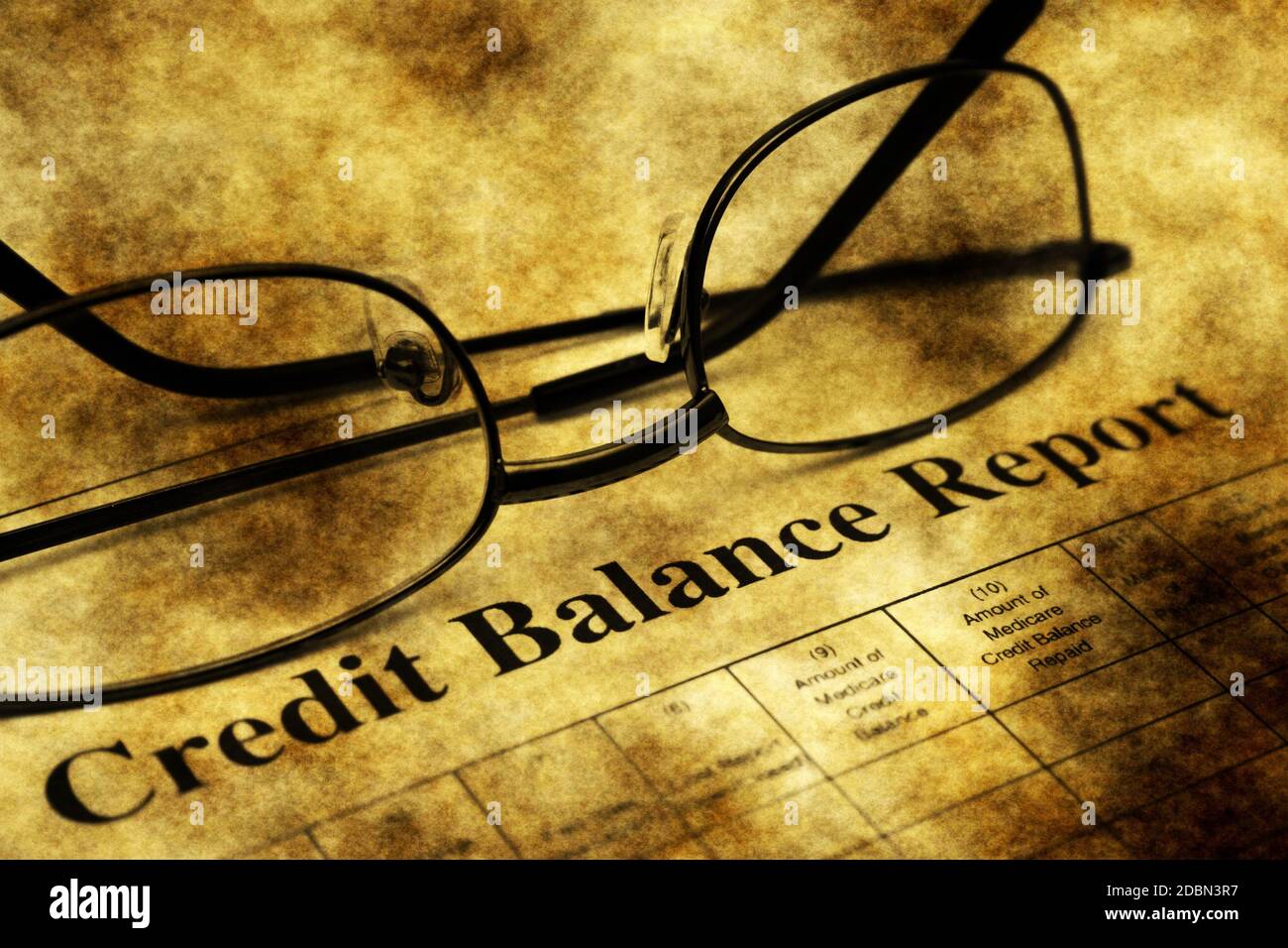Credit balance report grunge concept Stock Photo - Alamy