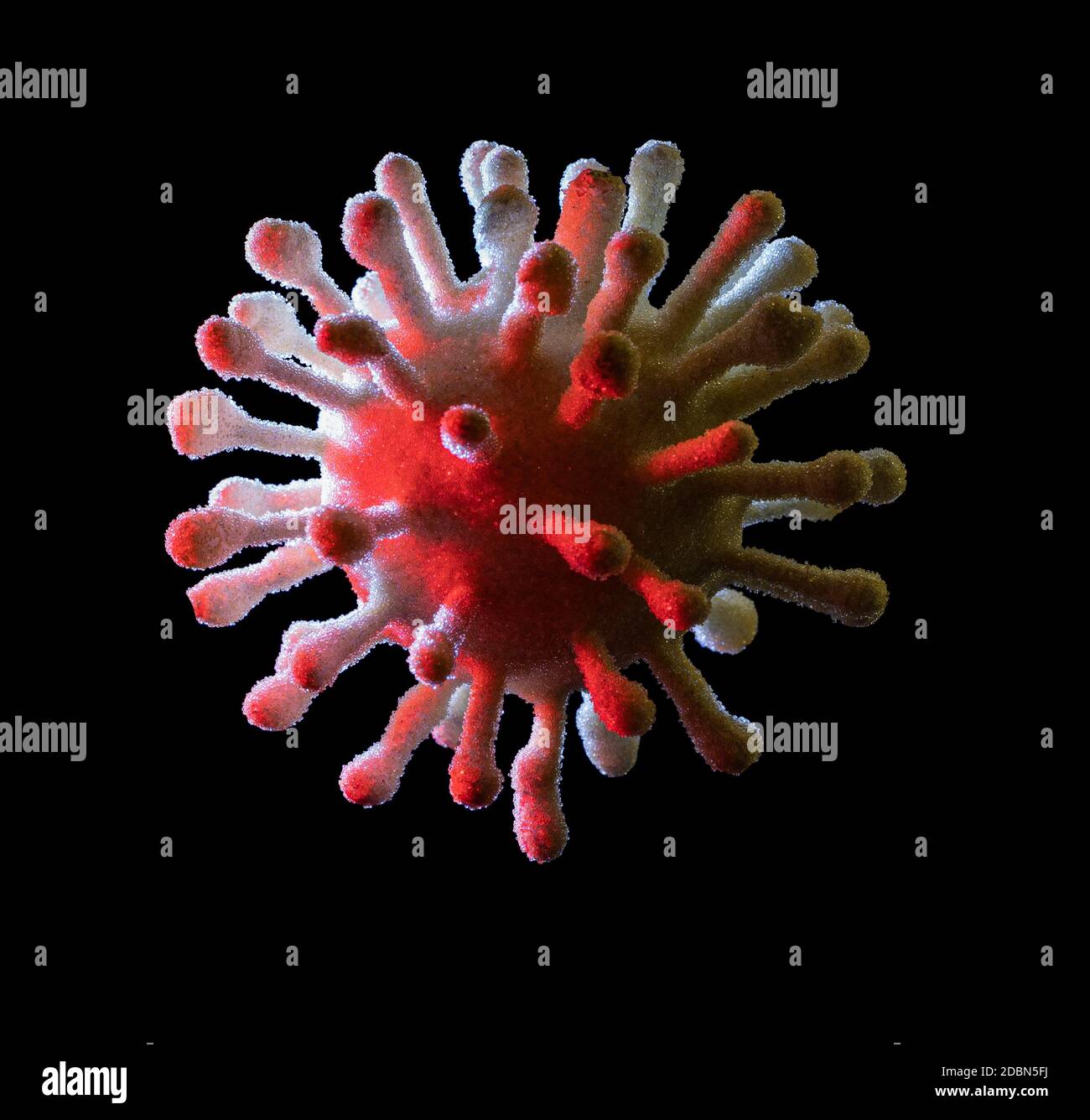 a colorful illuminated symbolic virus in dark back Stock Photo - Alamy
